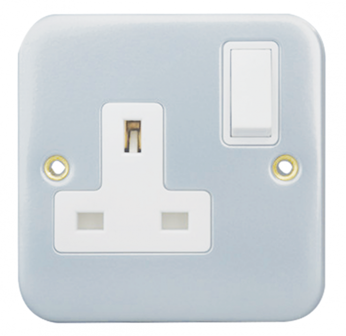 RR 13A 1 Gang Metal Clad Single Switched Socket Outlet-W3001-MC | BINJA