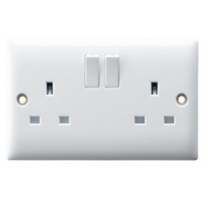 RR 13A Twin Switched Socket Outlet W3002 | BINJA