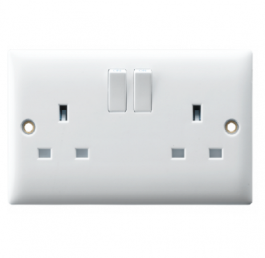 RR 13A Twin Switched Socket Outlet W3002 | BINJA